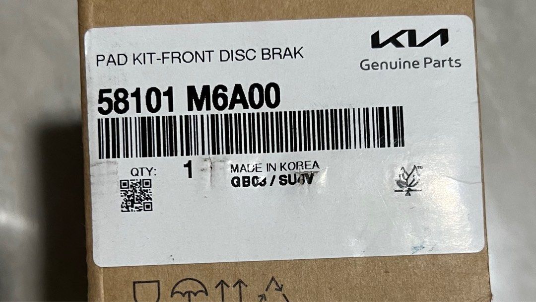 KIA Original brake pad, M6A00, Car Accessories, Accessories on Carousell