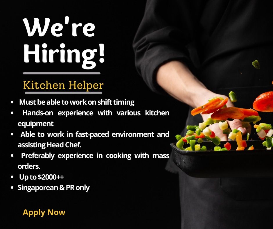 Kitchen Helper wanted URGENTLY, Jobs, Hospitality, F&B on Carousell