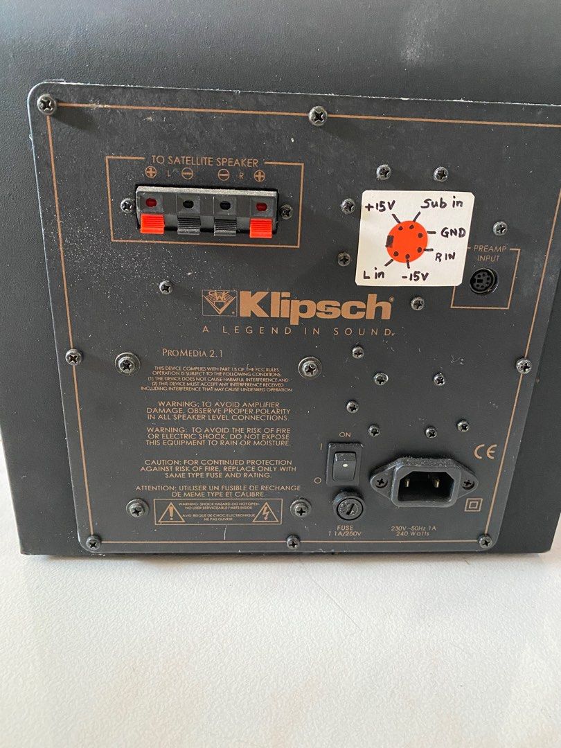 Klipsch Subwoofer, Audio, Soundbars, Speakers & Amplifiers on Carousell