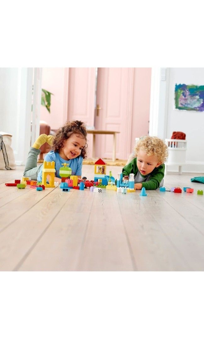 LEGO Duplo Classic Deluxe Brick Box Building Kit 10914 (85 Pieces ...