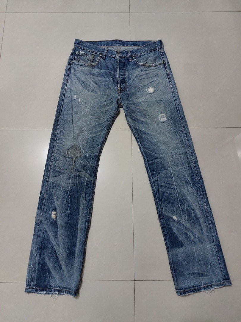 日版 Levi's 07501-00 平民版 內華達 Nevada LVC 47501 大戰時期 丹寧 牛仔褲, 他的時尚, 褲子, 牛仔褲在旋轉拍賣