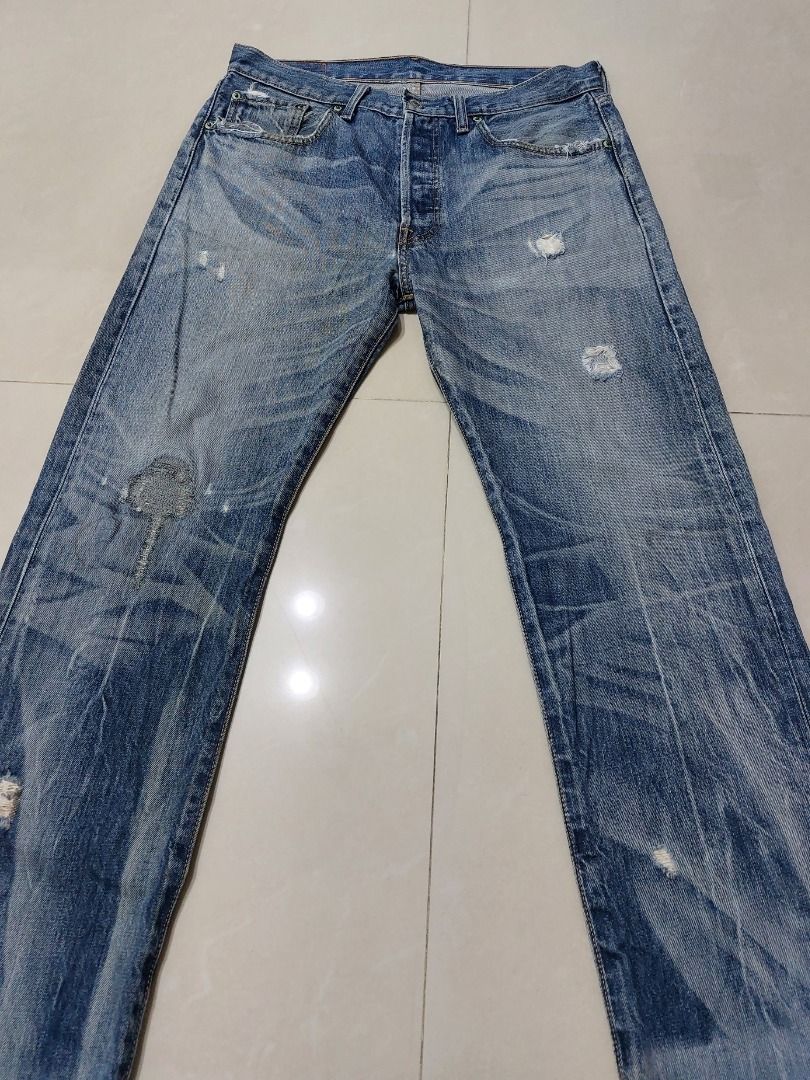 日版 Levi's 07501-00 平民版 內華達 Nevada LVC 47501 大戰時期 丹寧 牛仔褲, 他的時尚, 褲子, 牛仔褲在旋轉拍賣