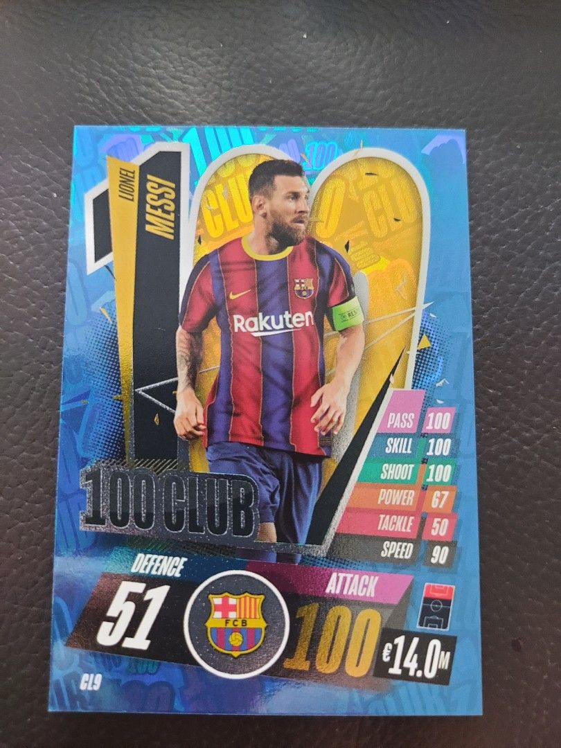 Lionel Messi 100 Club 20/21 Match Attax, Hobbies & Toys, Toys & Games ...