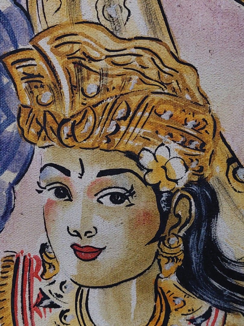 Lukisan Penari Bali, Antik, Pajangan di Carousell