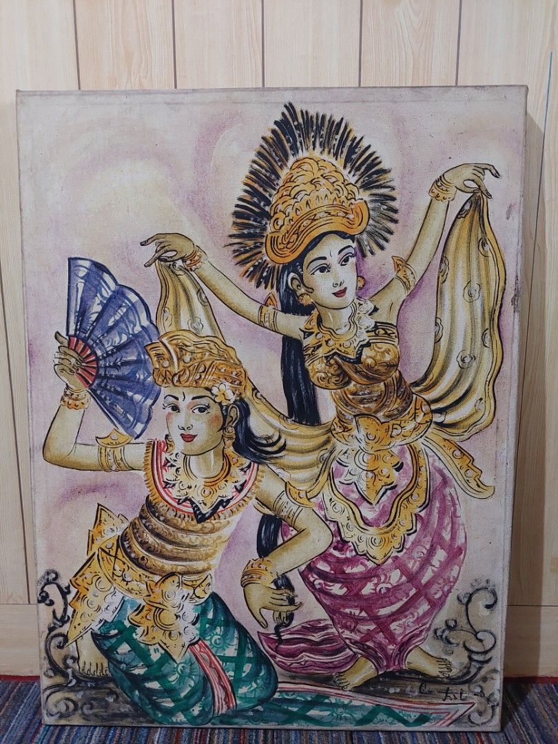 Lukisan Penari Bali, Antik, Pajangan di Carousell