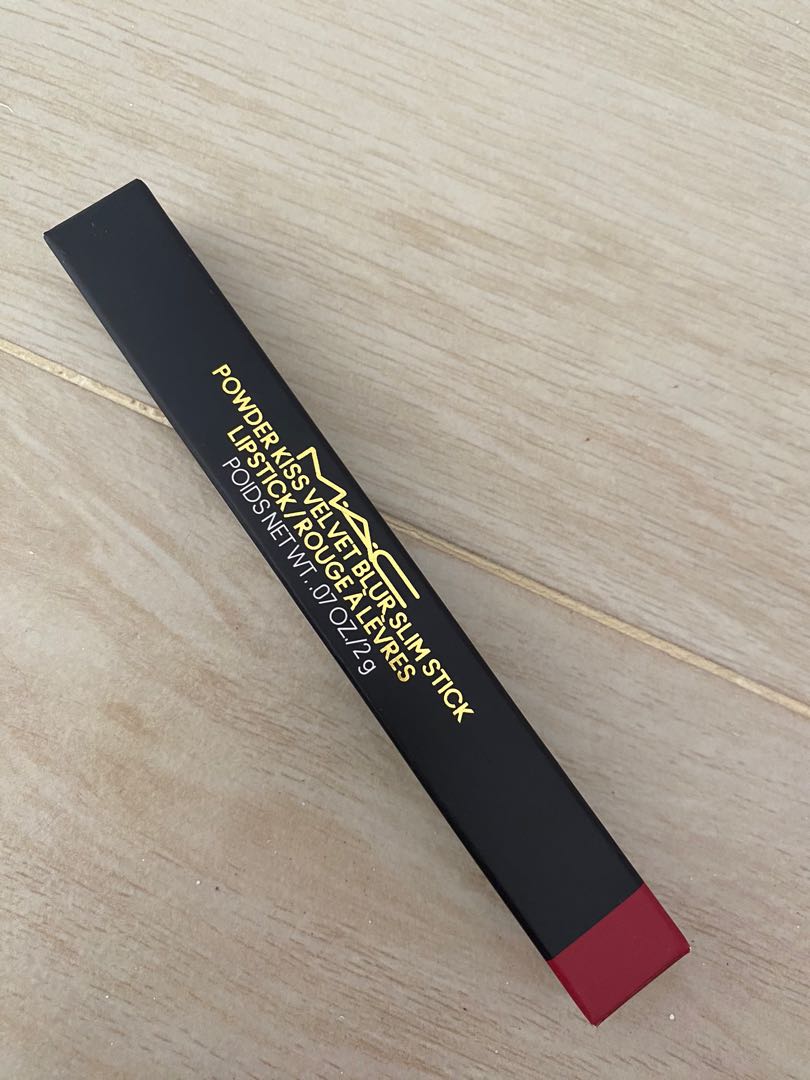 MAC Powder Kiss Velvet Blur Slim Lipstick - WILD SUMAC #890, Beauty ...