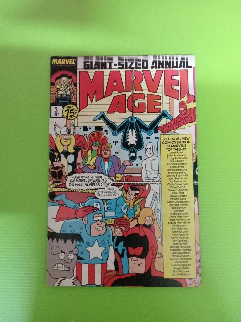 Marvel Age #Annual 3 ( Fred Hembeck - Cover Art ) Marvel Copper Age ...