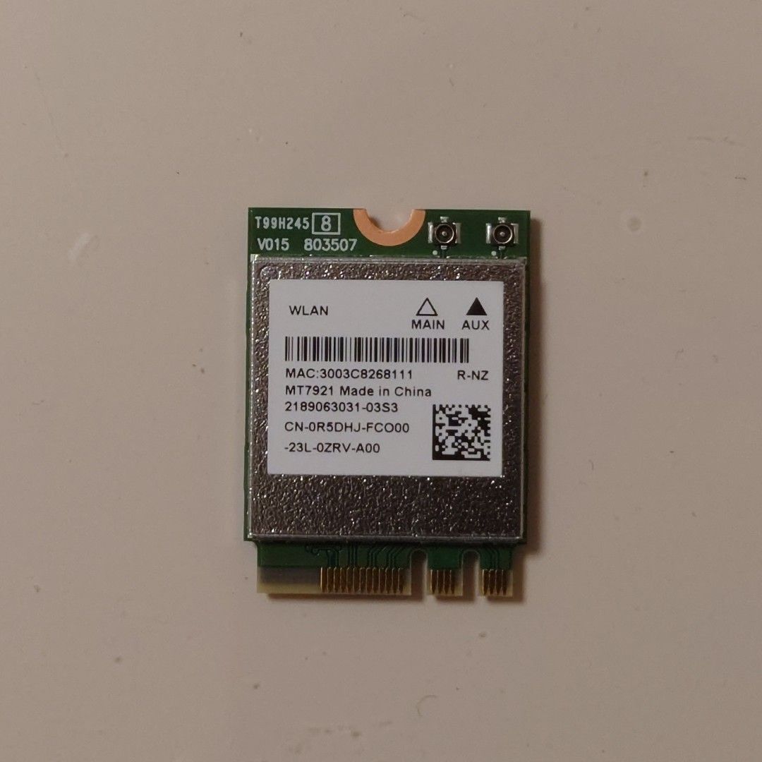 MediaTek MT7921 802.11ax M2 Wifi Card, 電腦＆科技, 電腦周邊及配件, Wifi及上網相關產品 ...