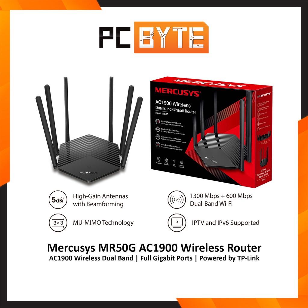 Mercusys MR50G AC1900 Wireless Router, Computers & Tech, Parts ...