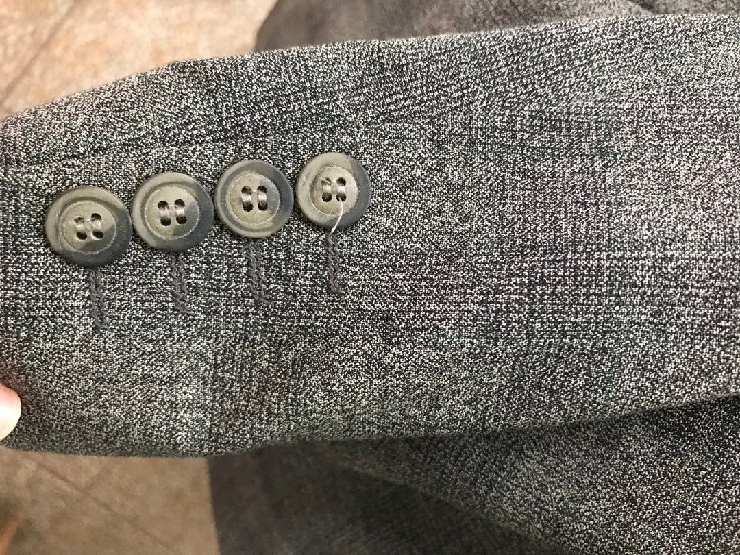 Michel Rene Pure Wool Double Breasted Suit Coat Blazer Jacket, Men's ...