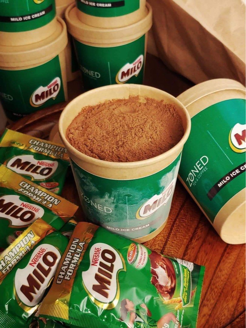 Milo Ice Cream, Food & Drinks, Chilled & Frozen Food on Carousell