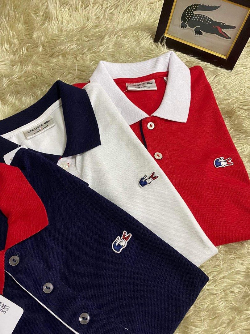 MODEL SERIES : LACOSTE TRI-COLORS POLO SHIRT FOR MEN, Men's Fashion ...