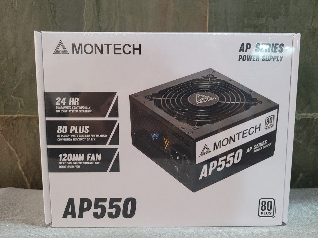 Montech AP550 550W 80+ PSU, Computers & Tech, Parts & Accessories, Computer Parts on Carousell