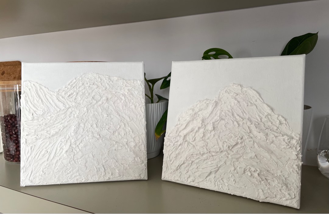 Mountain Peaks Textured Art, Furniture & Home Living, Home Decor, Other ...