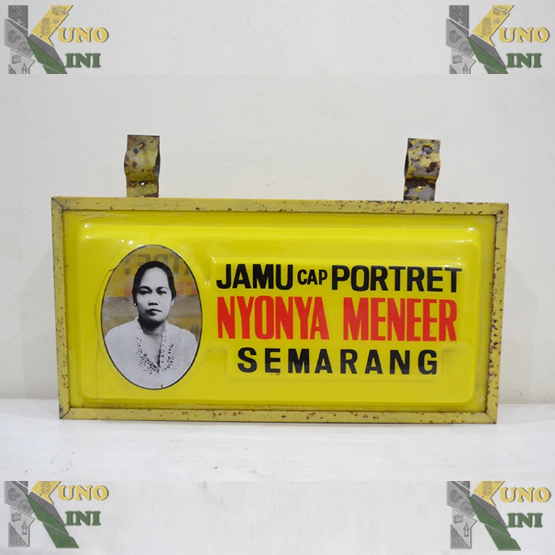 NEON BOX JAMU CAP PORTRET NYONYA MENEER SEMARANG (LIST KUNING)., Antik ...