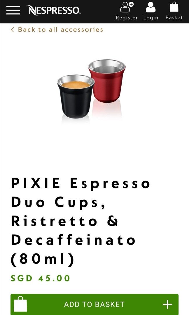 Nespresso Pixie Cups, Furniture & Home Living, Kitchenware & Tableware ...
