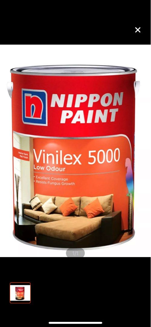Nippon Paint Vinilex 5000 5Litre, Furniture & Home Living, Home ...