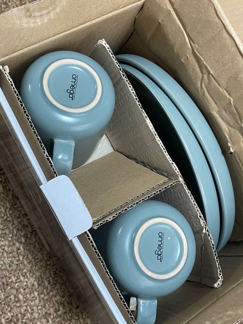 Omega Stoneware Dinner Set Misty, Furniture & Home Living, Kitchenware ...