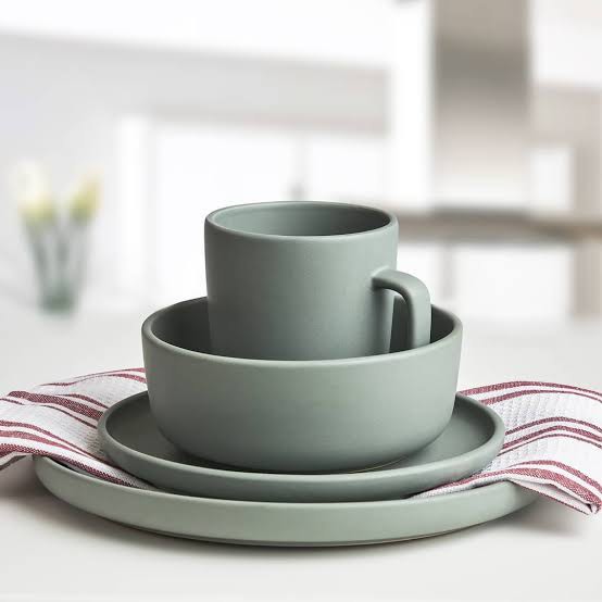 Omega Stoneware Dinner Set Misty, Furniture & Home Living, Kitchenware ...