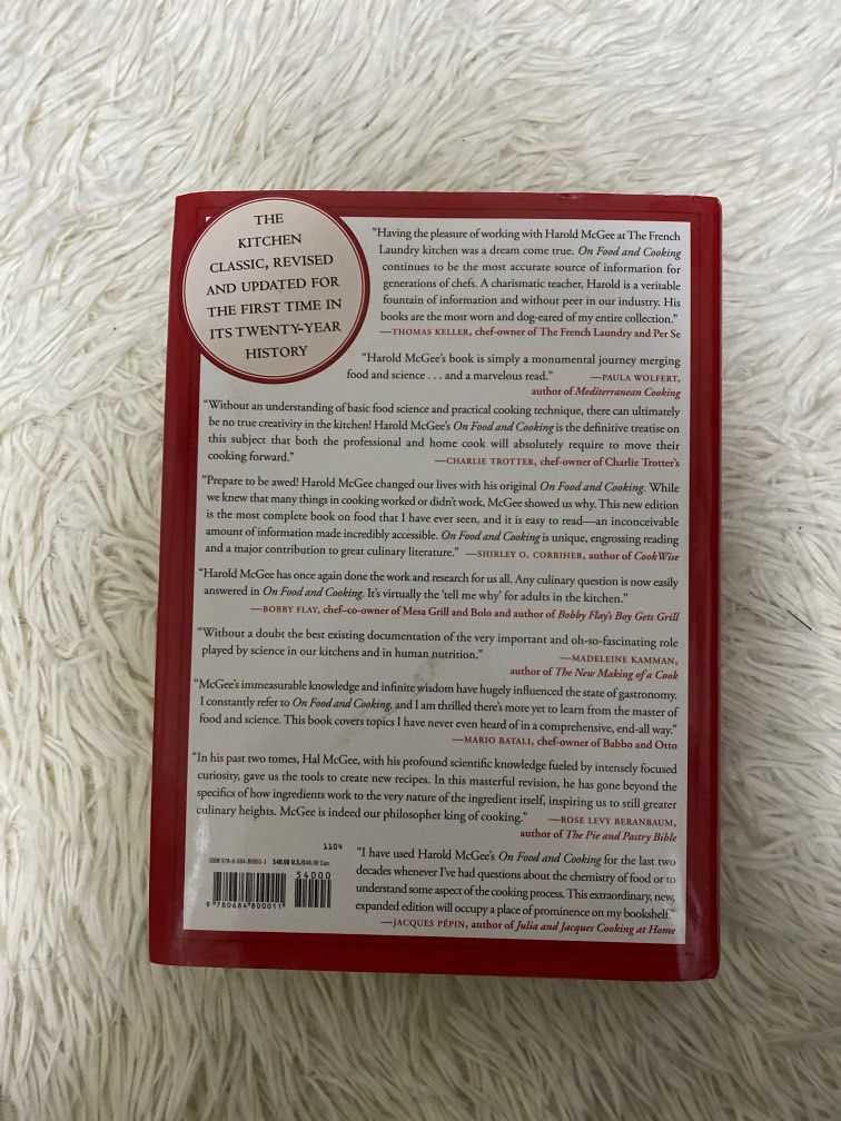 On Food and Cooking the Science and Lore of the Kitchen by Harold McGee ...