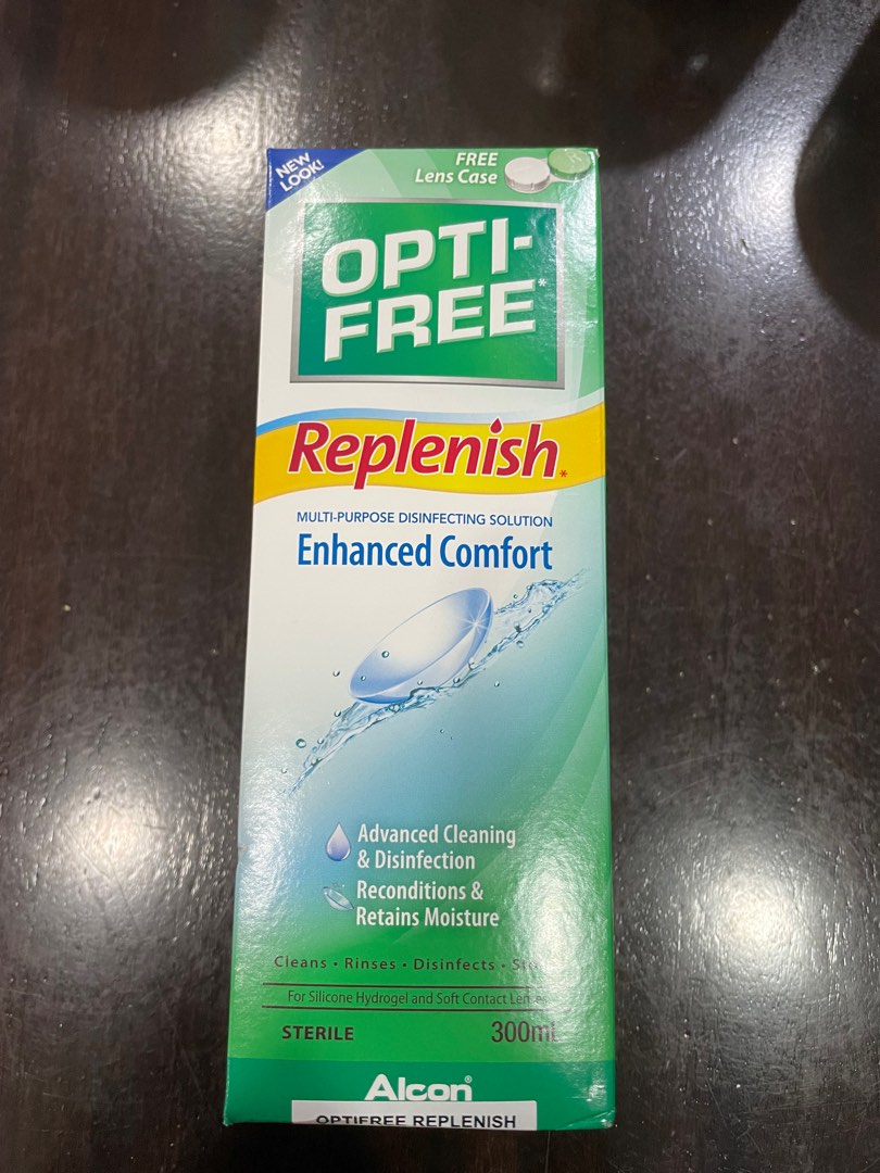 Optifree Replenish Enhanced Comfort Eye Contacts Cleaning Solution ...