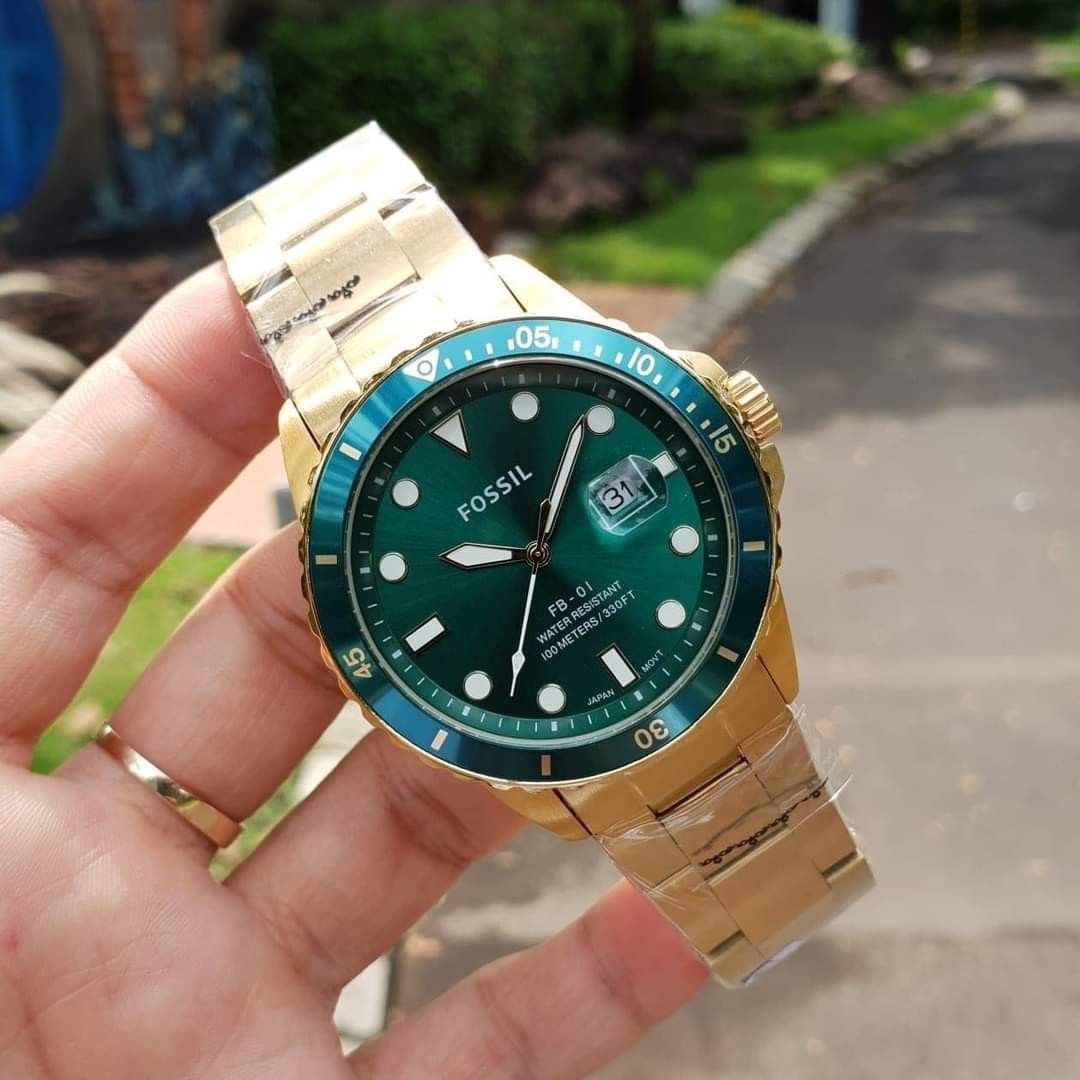 Original Fossil FB-01 Dive Inspired Green dial, Men's Fashion, Watches & Accessories, Watches on ...