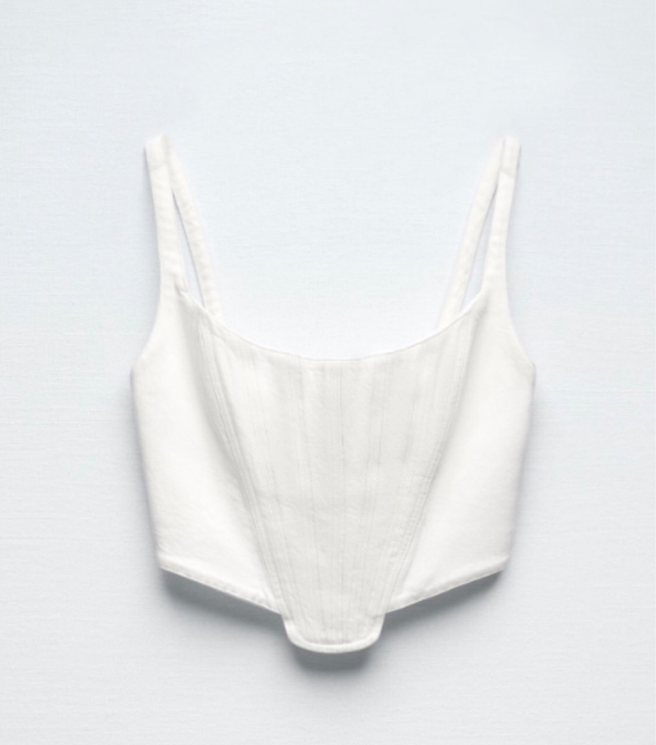 Original Zara White Corset Top, Women's Fashion, Tops, Others Tops on ...
