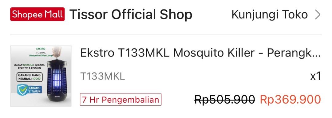 Perangkap Nyamuk Tissor, Perabotan Rumah di Carousell