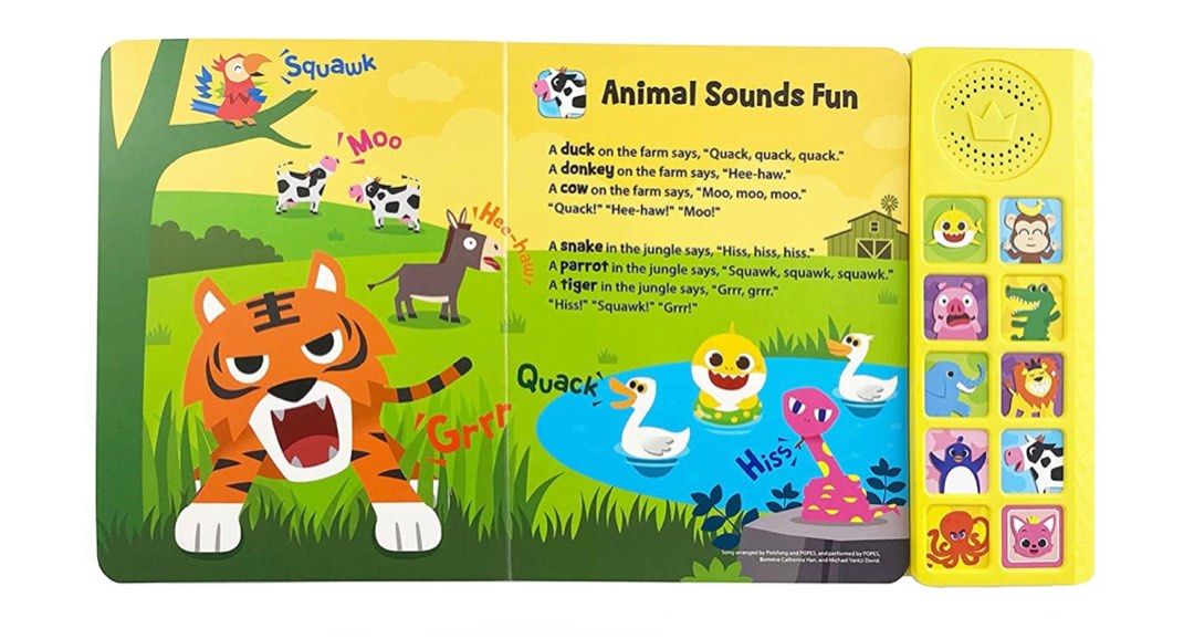 現貨 ️Pinkfong碰碰狐 齊齊唱歌發聲圖書 Baby Shark Animal Songs Sound Book, 兒童＆孕婦用品 ...
