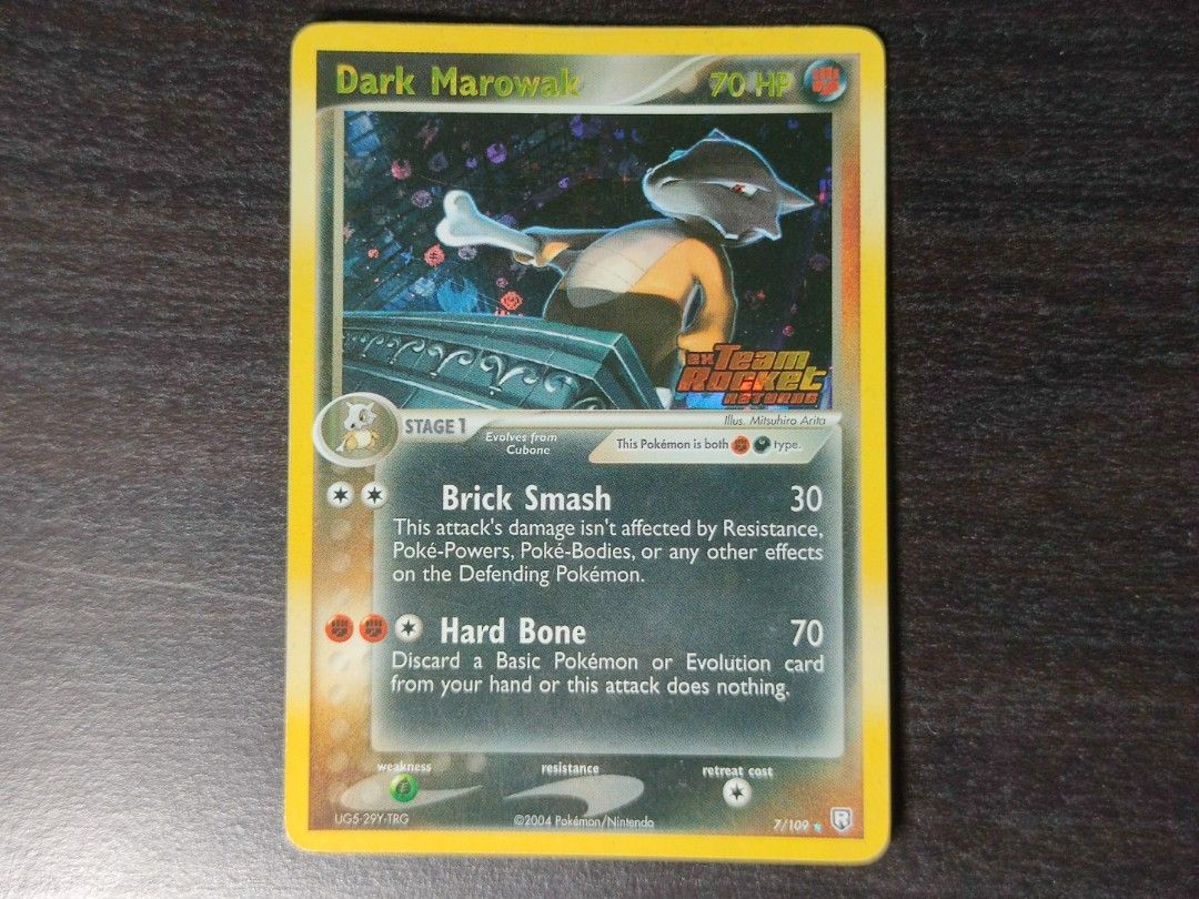 Pokemon Dark Marowak 7/109 EX Team Rocket Returns, Hobbies & Toys, Toys ...