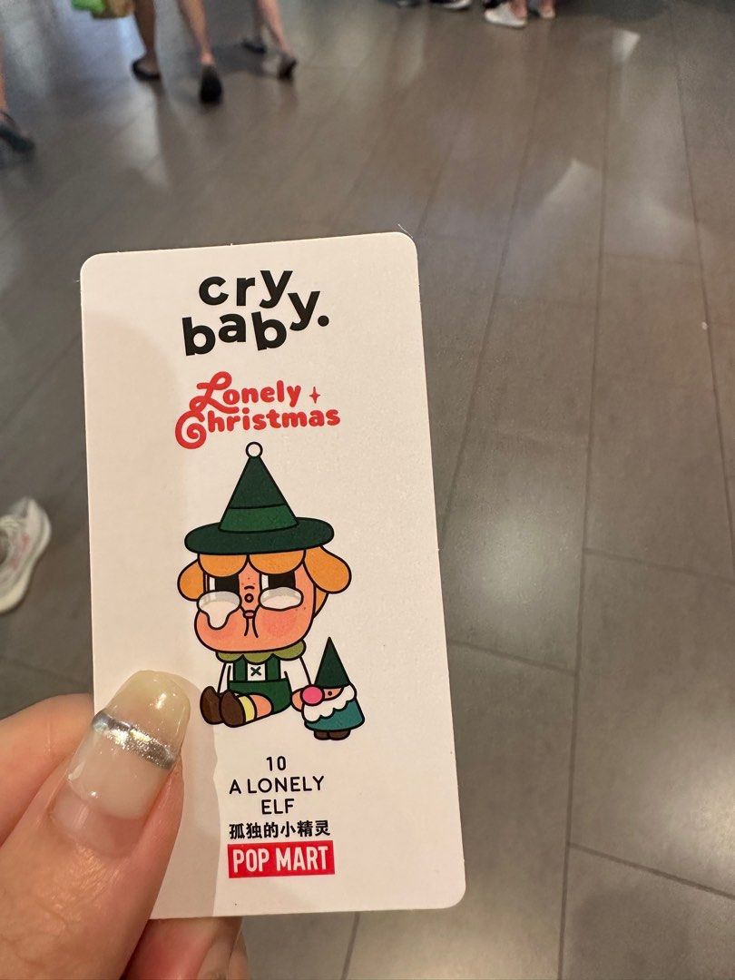 Popmart pop mart cry baby lonely Christmas elf, Hobbies & Toys, Toys ...