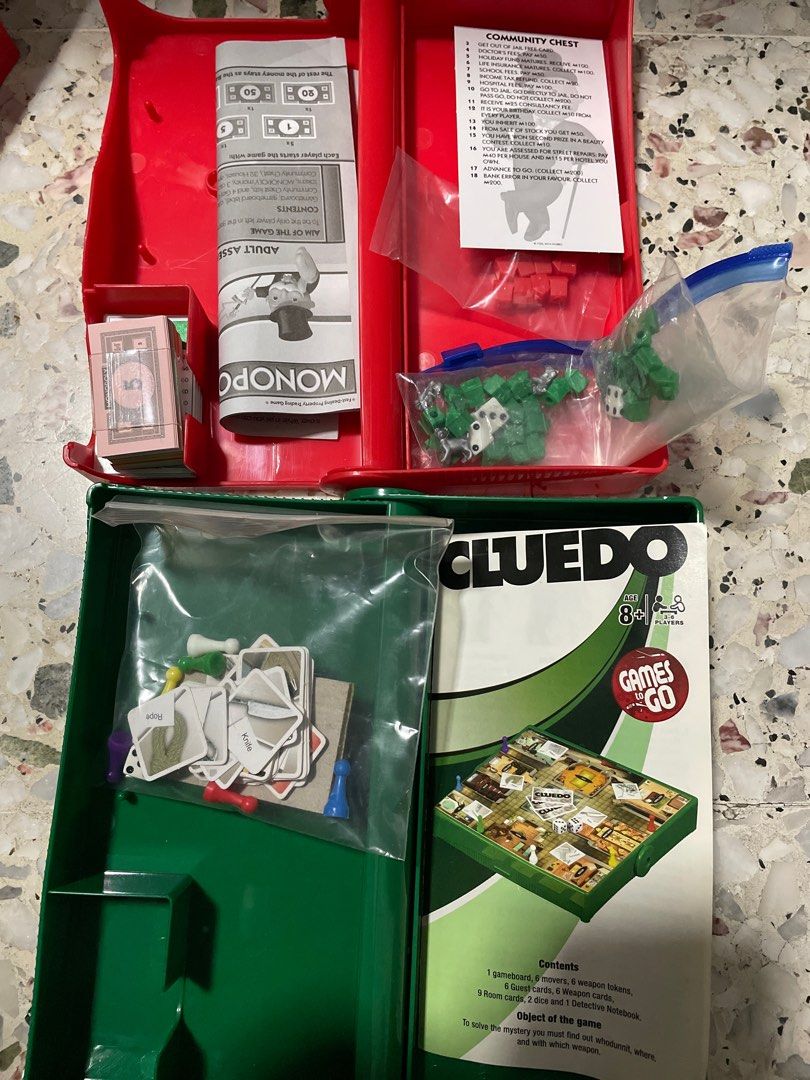 Portable Monopoly and Cluedo, Hobbies & Toys, Toys & Games on Carousell
