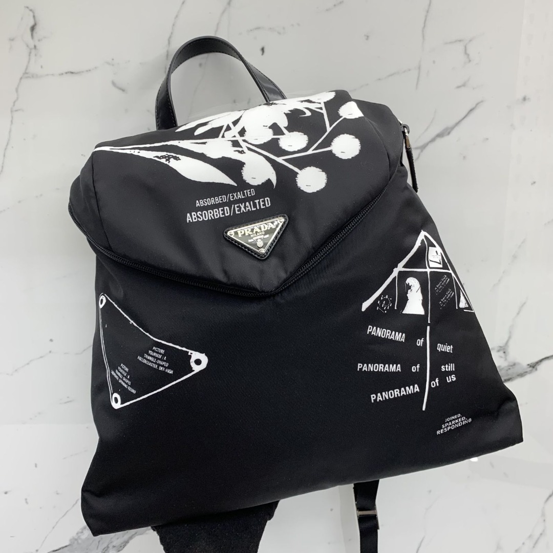 PRADA 1BZ072 BLACK NYLON SIGNAUX RUCKSACK 227032451 EK, Luxury, Bags ...