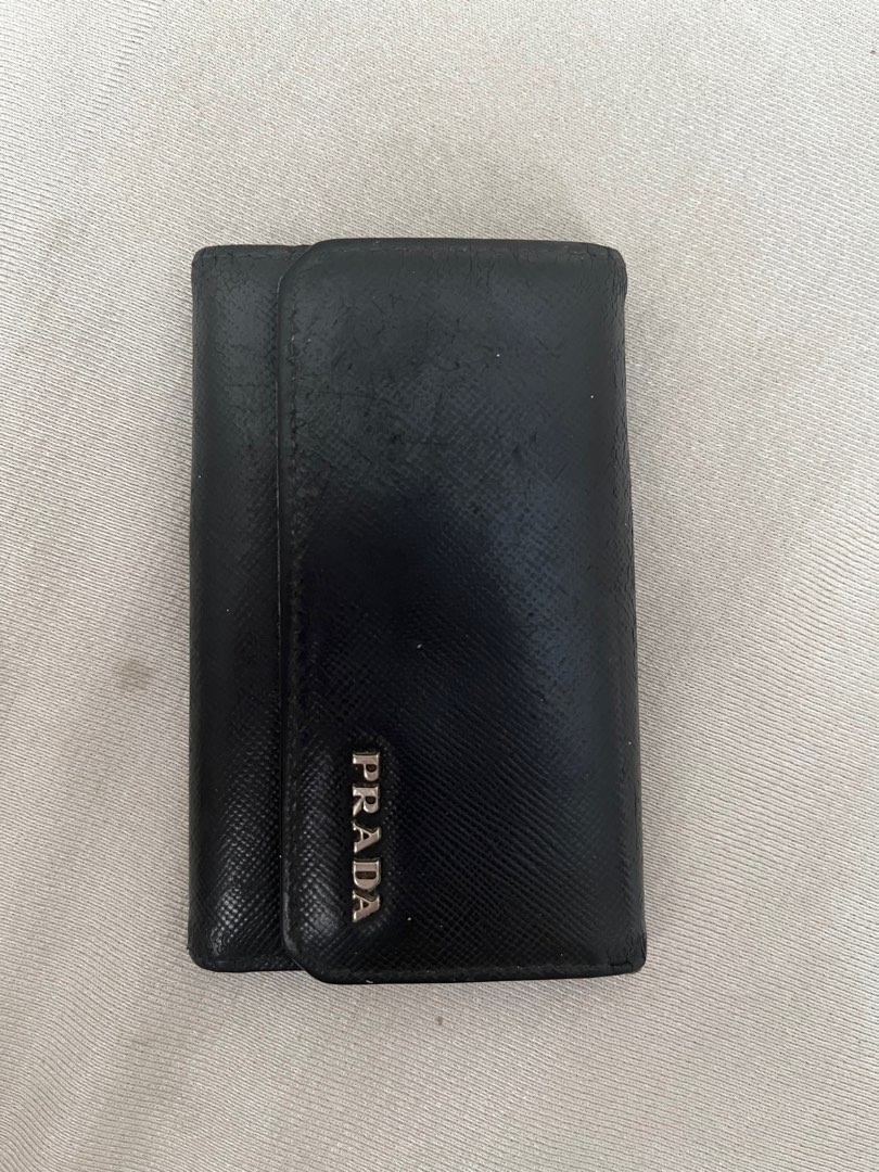 prada key pouch . 6 key holder, Luxury, Accessories on Carousell