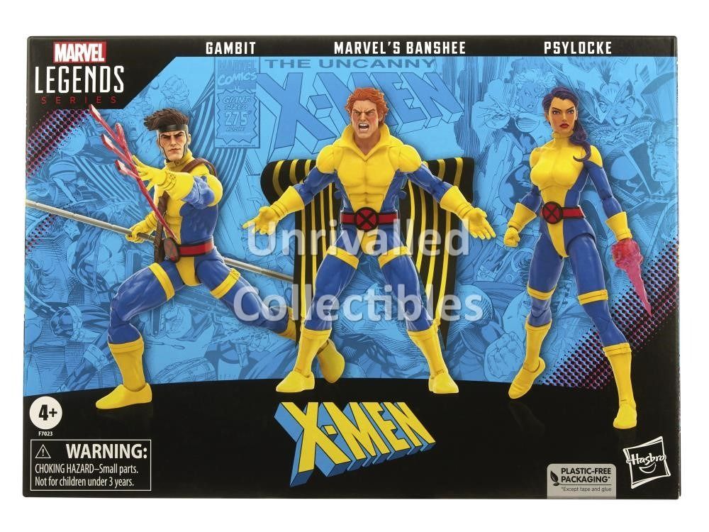 [In Hand] Hasbro Marvel Legends X-Men 60th Anniversary – Banshee, Gambit, & Psylocke 3-Pack and ...