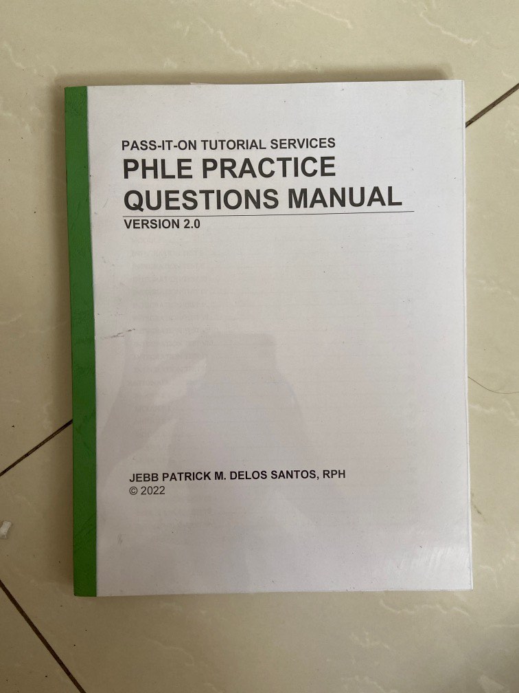 Preloved PhLE Practice Manual (PIOTS V2), Hobbies & Toys, Books ...