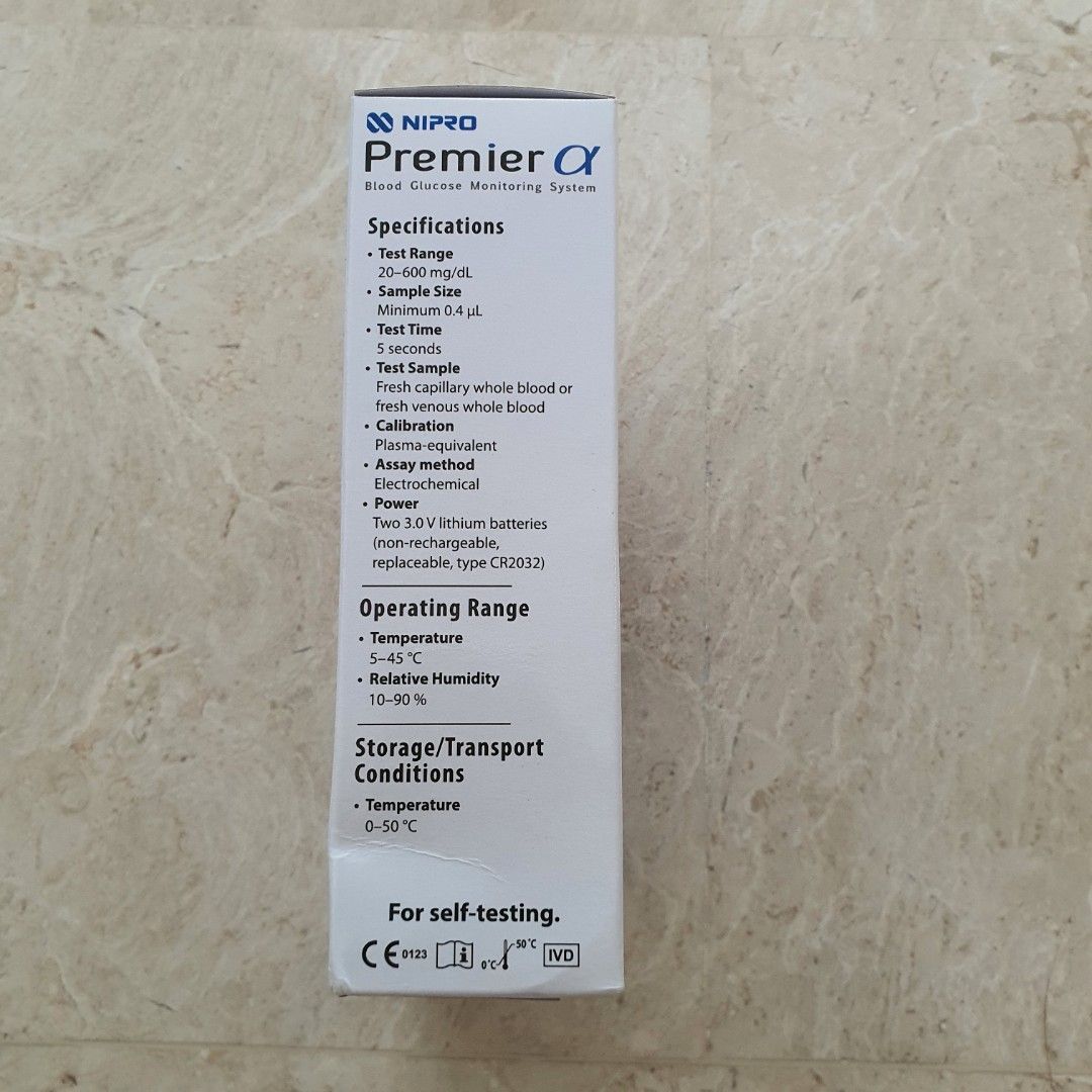 Premier Alpha Blood Glucose Meter, Health & Nutrition, Health Monitors ...