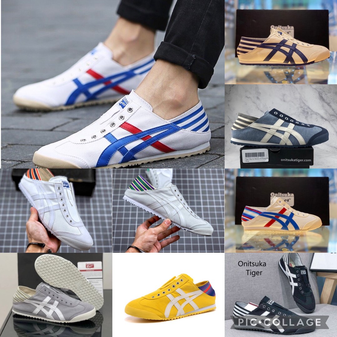 preorder: Onitsuka Tiger strip slip on shoe, Women's Fashion, Footwear ...