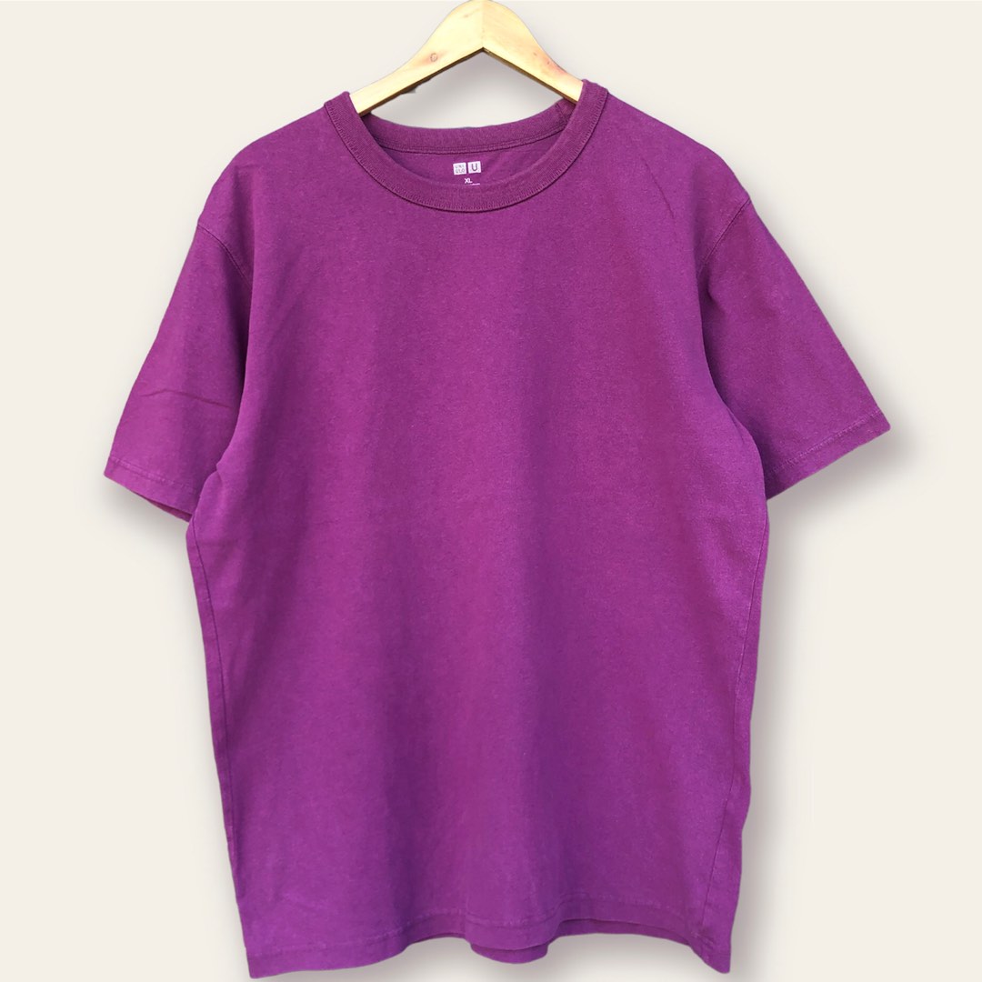Purple Uniqlo U Tee, Men's Fashion, Tops & Sets, Tshirts & Polo Shirts ...