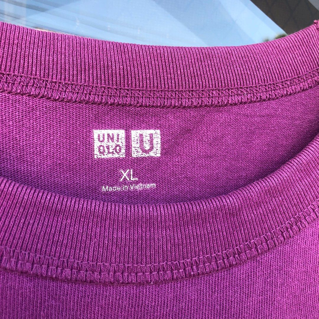 Purple Uniqlo U Tee, Men's Fashion, Tops & Sets, Tshirts & Polo Shirts ...