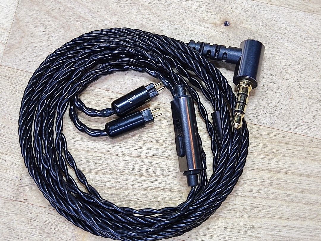 QDC 0.78 to 3.5mm adaptor 4 core IEM cable with mic for moondrop KZ ...