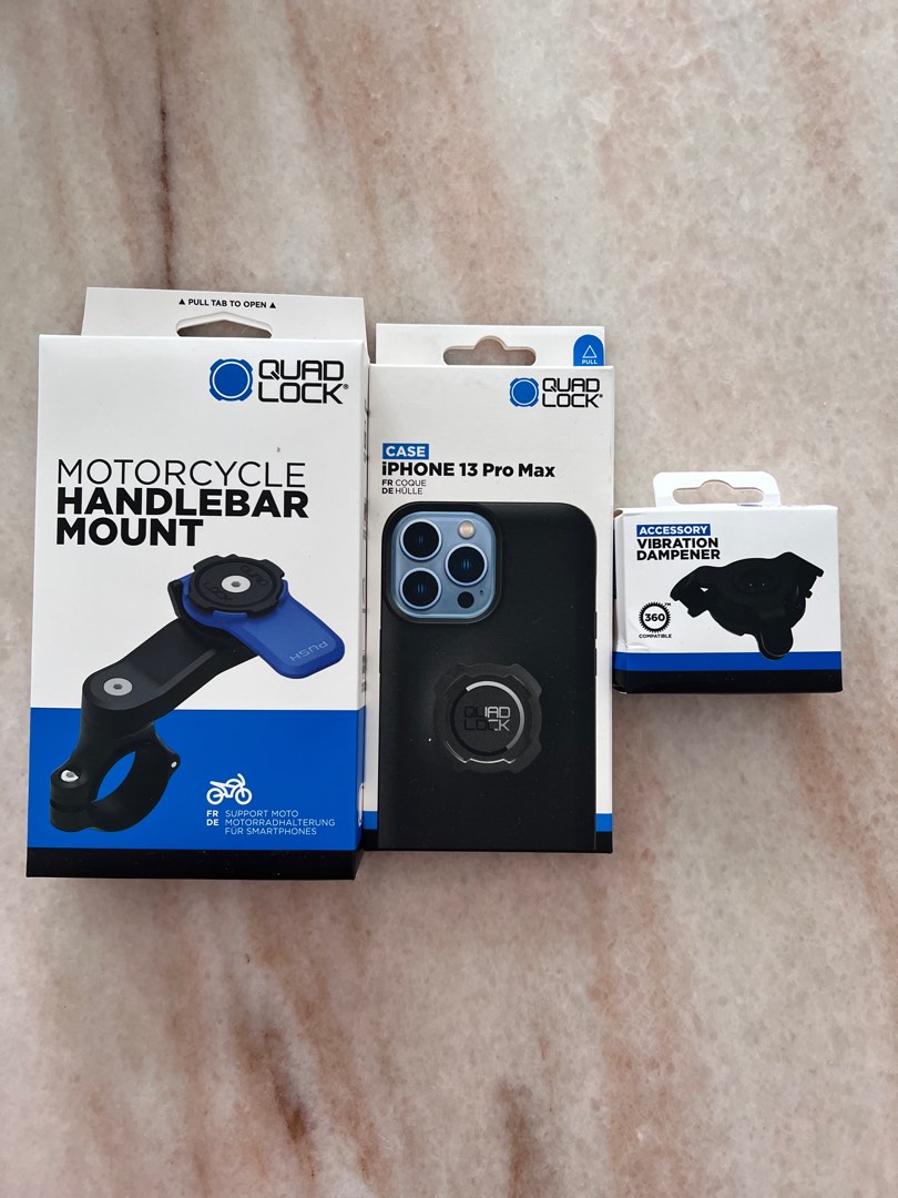 QUAD LOCK iPhone 13 Pro Max, Motorcycles, Motorcycle Accessories on Carousell