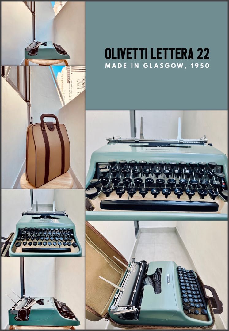 !RARE! Professionally restored 1950 Olivetti Lettera 22 typewriter, 興趣及 ...