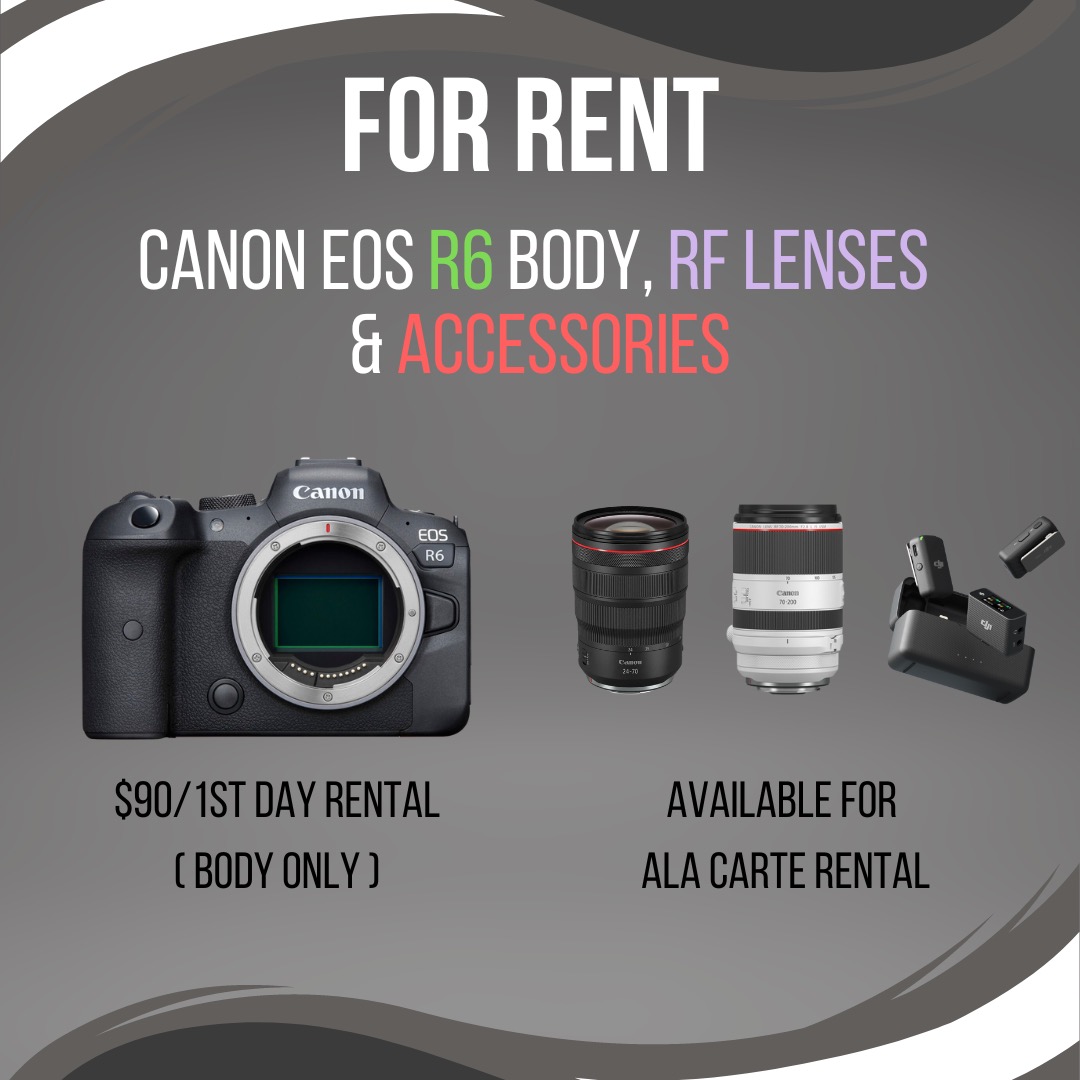 (RENT/RENTAL) Canon EOS R6 Body | RF Lenses 24-70MM + 70-200MM | DJI MIC, Lifestyle Services ...