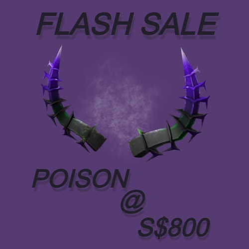 Roblox Limited - Poisoned Horns of the Toxic Wasteland (Poison), Video ...