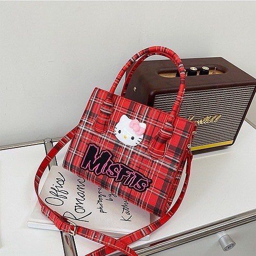 Sanrio Hello Kitty Checkered 2-way sling bag, Women's Fashion, Bags ...
