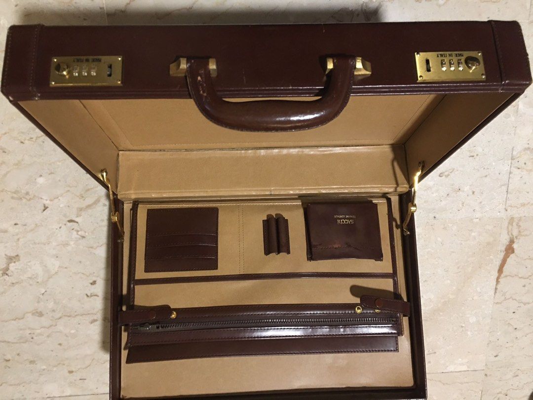 Vintage SATCHI leather briefcase, Luxury, Bags & Wallets on Carousell