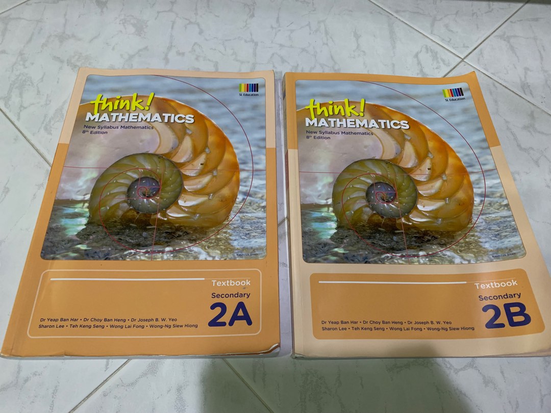 Sec 2 Think! Mathematics 2A & 2B Textbook, Hobbies & Toys, Books ...