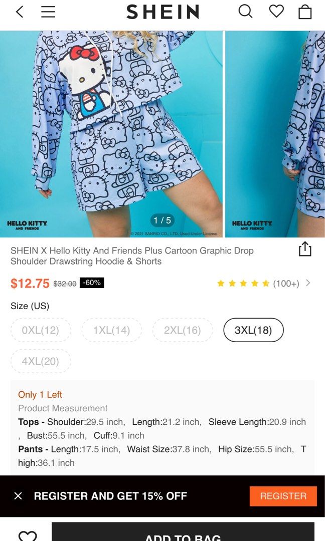 Shein Hello Kitty Coordinates, Women's Fashion, Dresses & Sets, Sets or ...