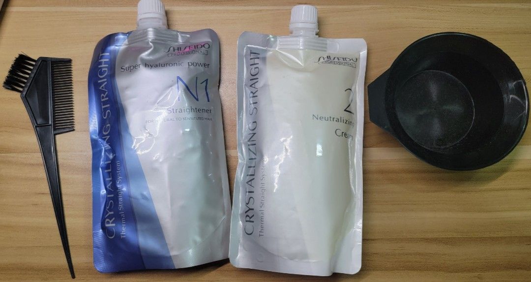 SHISEIDO Crystallizing straight straightening rebonding cream, Beauty ...